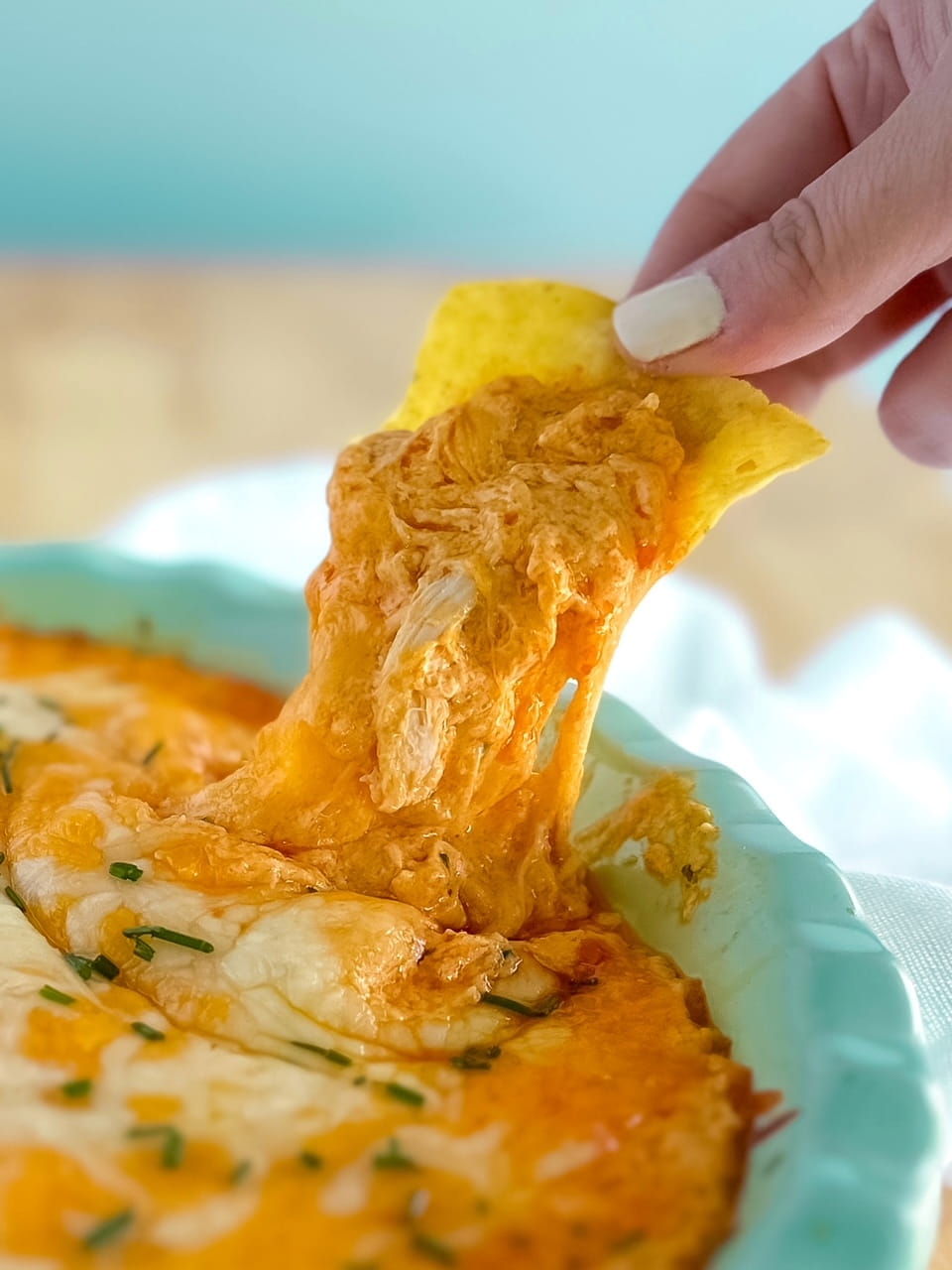 Cheesy Buffalo Chicken Dip | Donuts2Crumpets