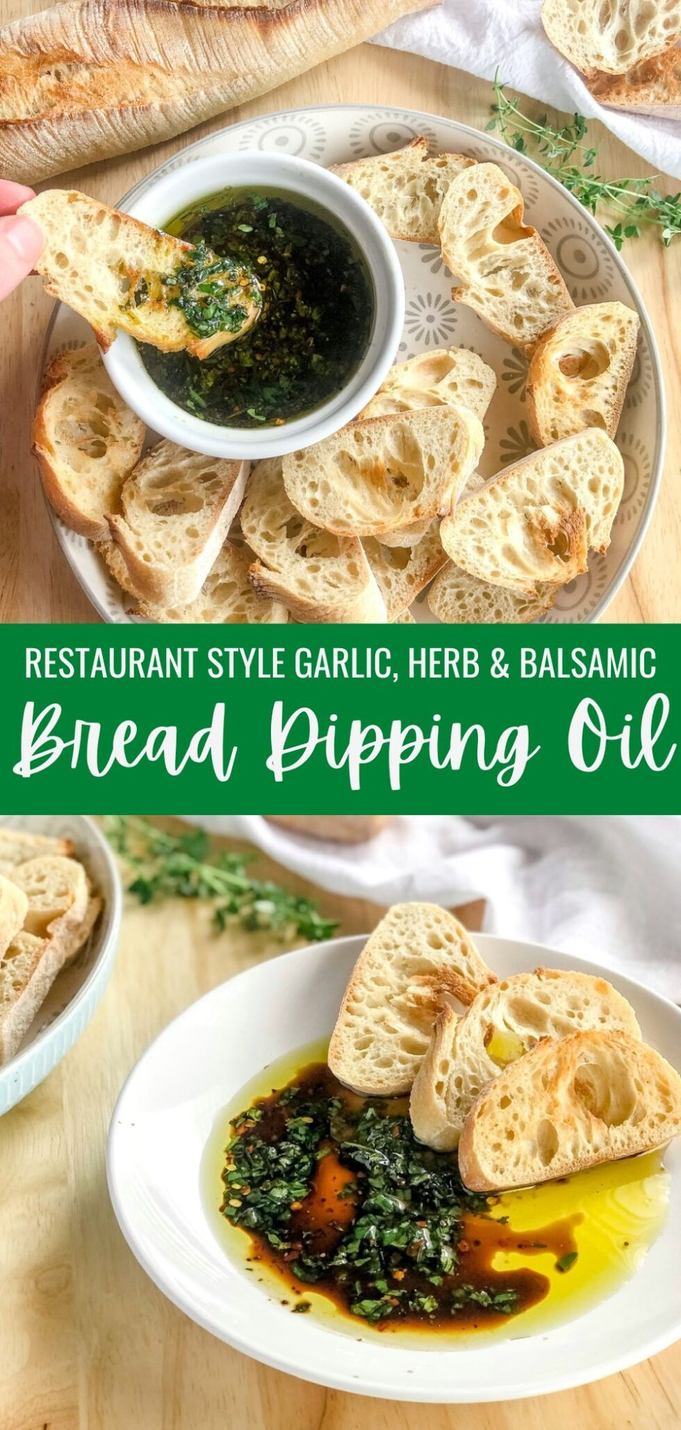 Restaurant Style Herby Bread Dipping Oil | Donuts2Crumpets