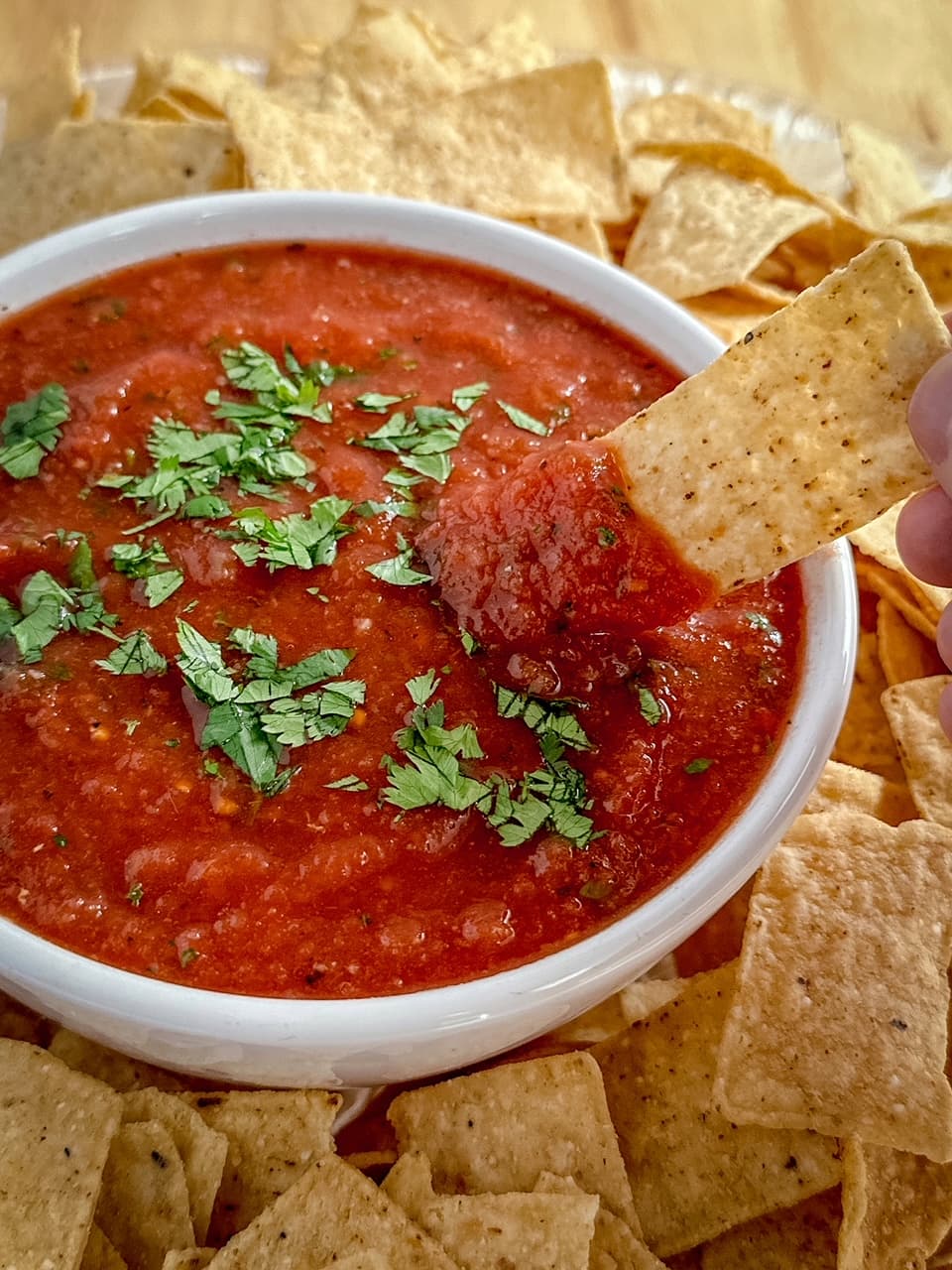 5-minute Restaurant Style Blender Salsa! | Donuts2Crumpets