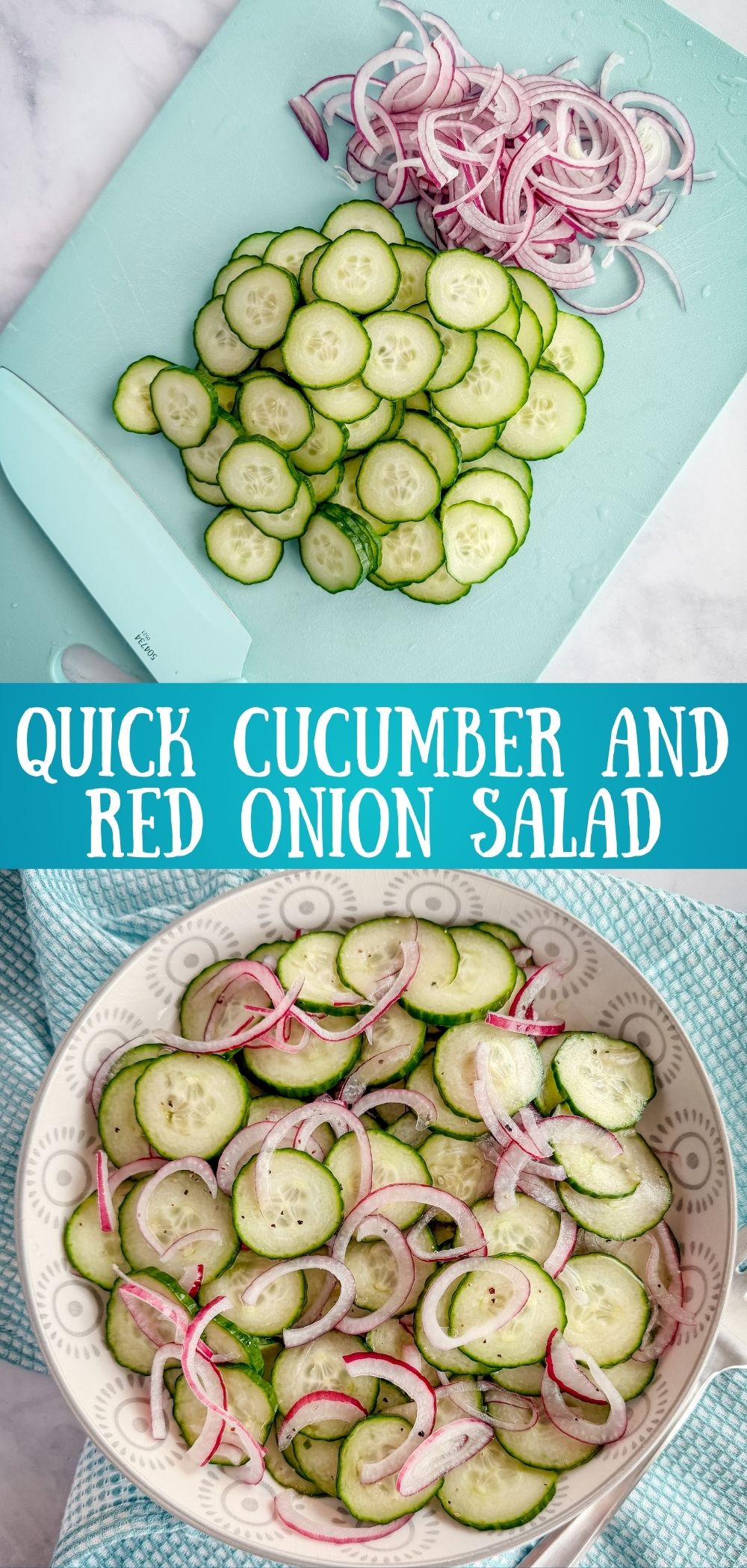 Quick & Tangy Cucumber & Red Onion Salad | Donuts2Crumpets
